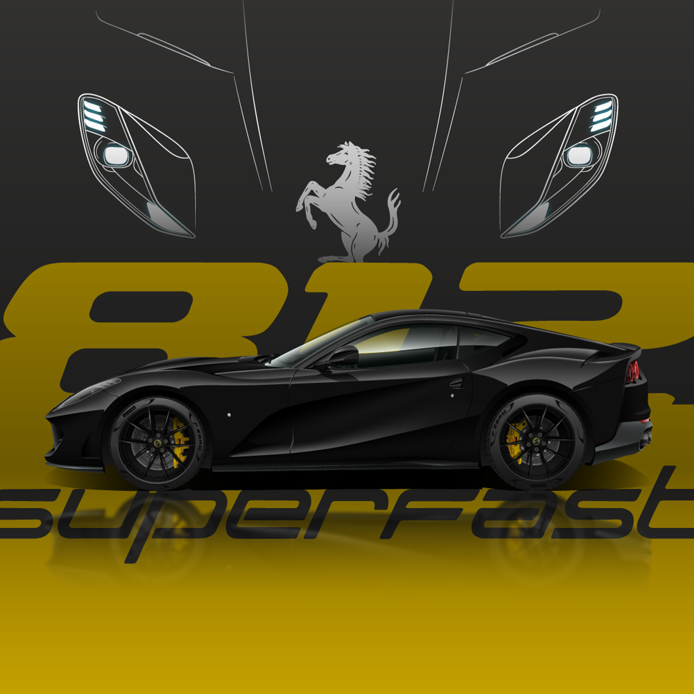 Ferrari 812 Superfast Artwork